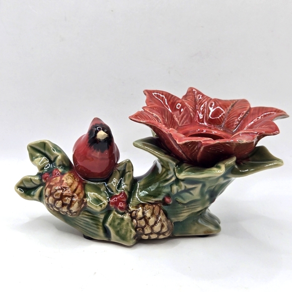 unbranded | Accents | Vintage Red Cardinal Bird On Holly Berry Bush ...